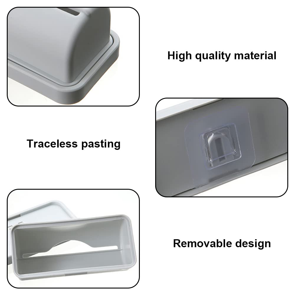LIANGGEHAIZI Trash Bag Dispenser Roll Holder Wall Mounted Trash Bag Organizer Dispenser Self-adhesive Trash Bag Holder for Bathrooms Toilets Kitchens Study Rooms