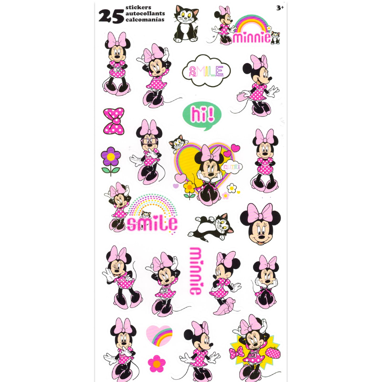Disney Minnie Mouse Tote Bags Value Pack - 2 Reusable Large Tote Grocery Party Bags Featuring Minnie Mouse with Minnie Stickers