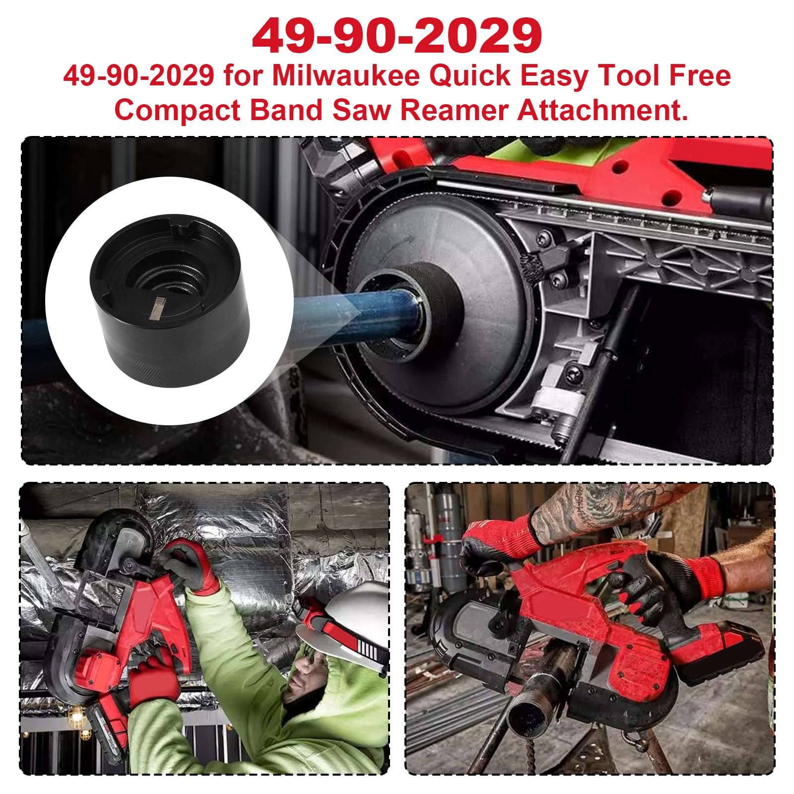 For Milwaukee Tool 49-90-2029 Reamer Attachment Fits for M18 FUEL Compact Band Saw (2829-20), M18 FUEL Compact Dual-Trigger Band Saw (2829S-20)
