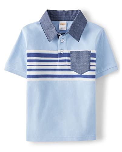 Gymboree Boys and Toddler Fashion Polo Shirt, Party Blue Stripe, 2T US