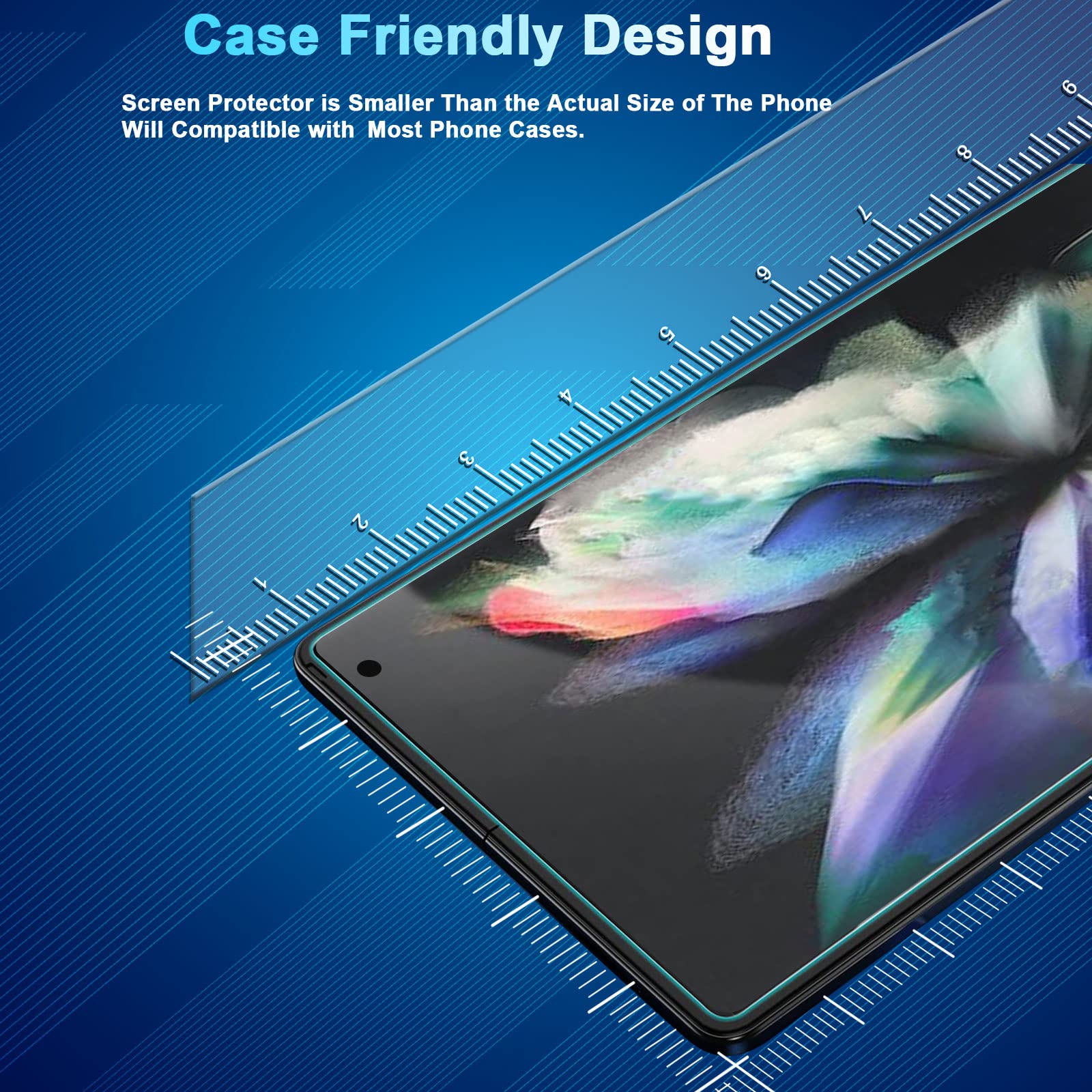 CWQZGUF [1Set 3PCS] Galaxy Z Fold 3 Screen Protector, Inside TPU Film + Full Covered Outer + Back Cover Protector, High Clarity, Anti-Shatter, Bubble Free for Samsung 5G Protector