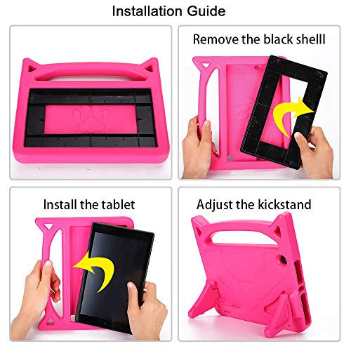 Fire 7 Tablet Case for Kids 2022, All New Amazon Fire 7 Case, Ubearkk Kids Friendly Shock Proof Protective Cover Cases ONLY Compatible with Fire 7 Tablets Latest Model (2022 Release 12th Generation)