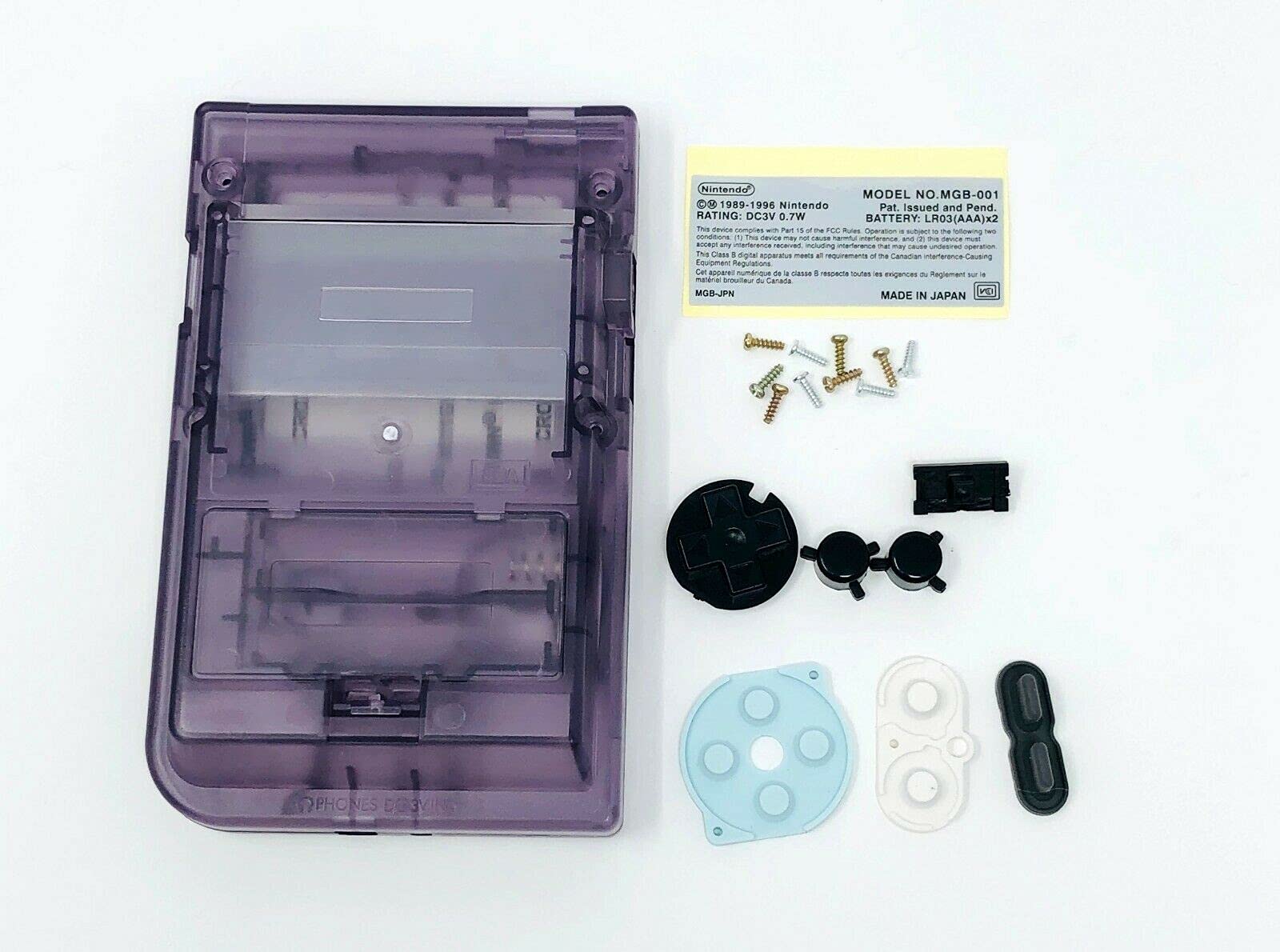 NC Replacement Housing Shell Case Screen Atomic Monitor Cover for GBP for Game Boy Pocket Purple Repair Parts
