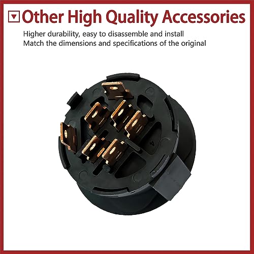 H-Jun Ignition Switch 3 Position with Key for Cub Cadet, MTD, Troy-Bilt, Husqvarna, Craftsman, Delta, JD Riding Lawn Mower, 725-04228, 925-04228