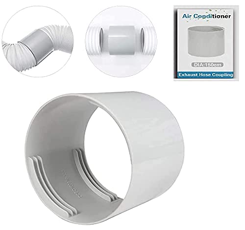 Portable AC Coupler Thread AC 5 inch Air Conditioner Exhaust Hose Coupler/Coupling/Connector, Support Clockwise/Counter-Clockwise Thread, AC Hose Coupler Coupling Extension