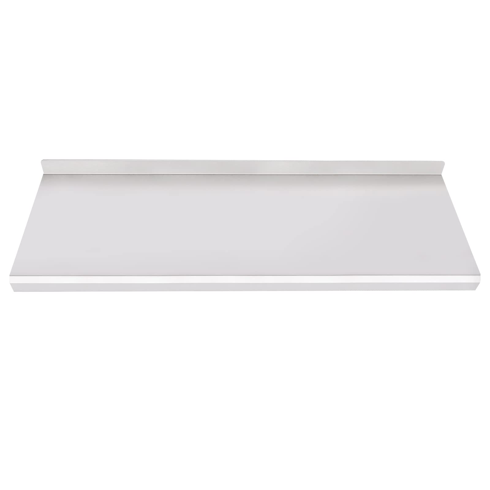DNYSYSJ 12” x 36” Stainless Steel Wall Shelf, Heavy Duty 110lbs Metal Shelf Commercial Wall Mount Floating Shelving with Backsplash for Restaurant, Utility Room, Kitchen and Garage