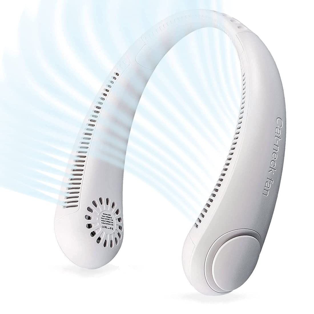 Portable Air Conditioner Neck FanďźPersonal Air Cooler Hangingďź4000mAh Wearable FansďźMiniďźUSB RechargeableďźHeadphone Designďź3 Speeds Silent for travelingďźcampingďźpartyingďźcyclingďź hikingďźrunningďźetc.