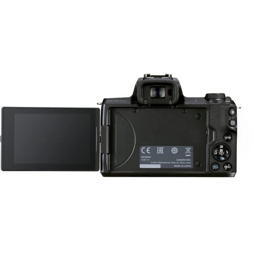 Canon EOS M50 Mark II Mirrorless Camera Canon EF-M 15-45mm f/3.5-6.3 is STM Lens + Case + 64GB Memory(26pc)