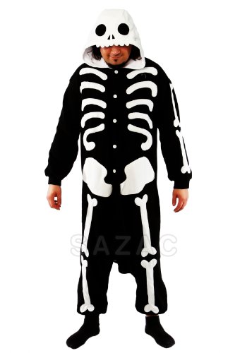 SAZAC Skeleton Kigurumi - Onesie Jumpsuit Halloween Costume