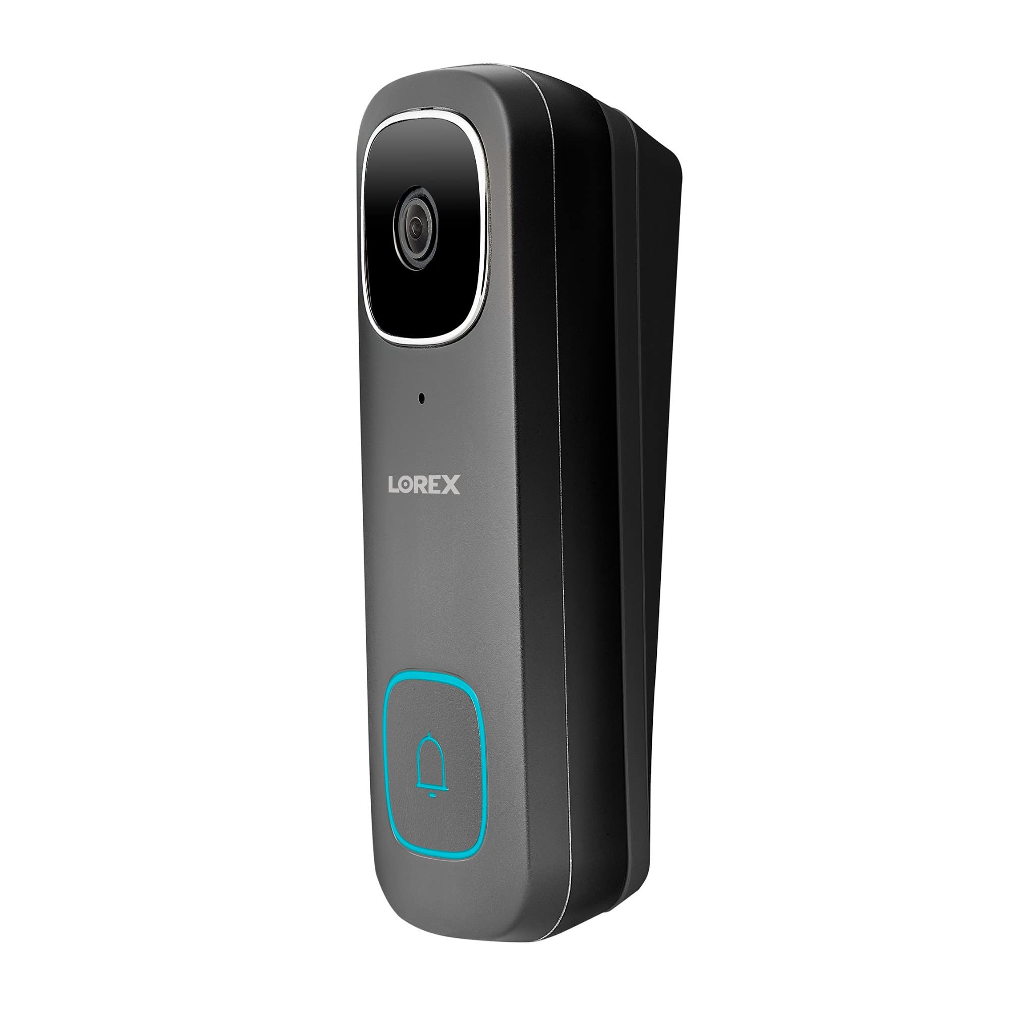 Lorex 2K Wired Video Doorbell (Black) with 64GB MicroSD Memory Card Bundle (2 Items) LORB451AJDBE_K1
