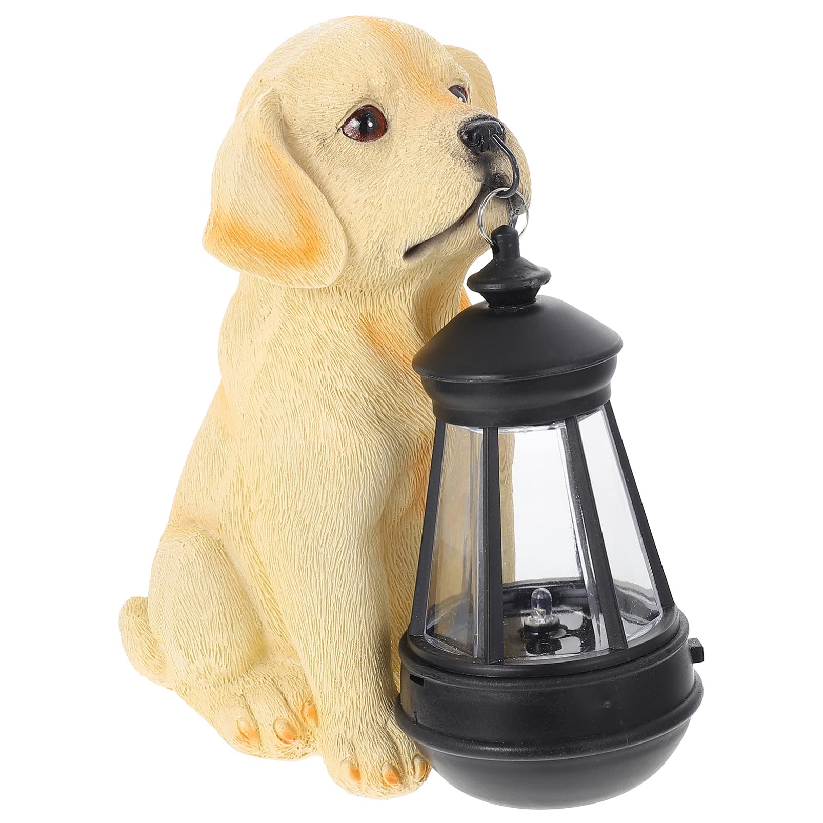 Solar Lights Outdoor Outside Solar Lights Solar Dog Lantern Simulation Resin Cartoon Animal Figurine with LED Light Outdoor Lighting Decor for Patio House Ornaments Home Decor