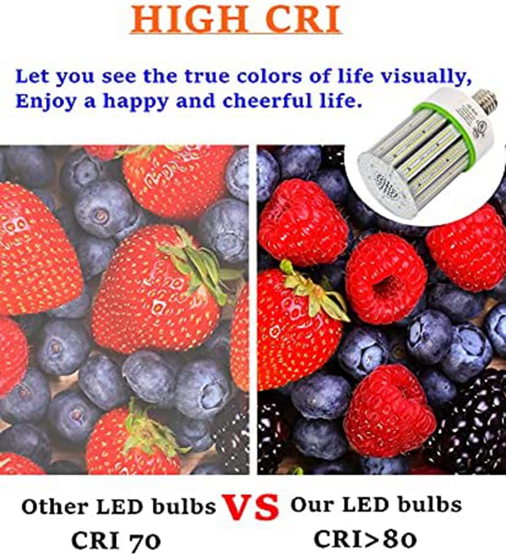 TJBB 2 Pack 100W Led Corn Cob Light Bulb, E26/E39 Base led Bulb (250-400W MH/HPS Replace) Indoor Outdoor Lighting for Garage Warehouse High Bay Parking Lot Wall Pack