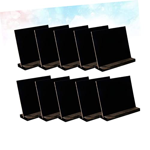 Ciieeo 10pcs Chalkboard Signs DIY Blackboard Decorative Table Blackboard Small Blackboard Mini Blackboard Easel Mini Table Blackboard Message Board Self Made Bamboo Note Board