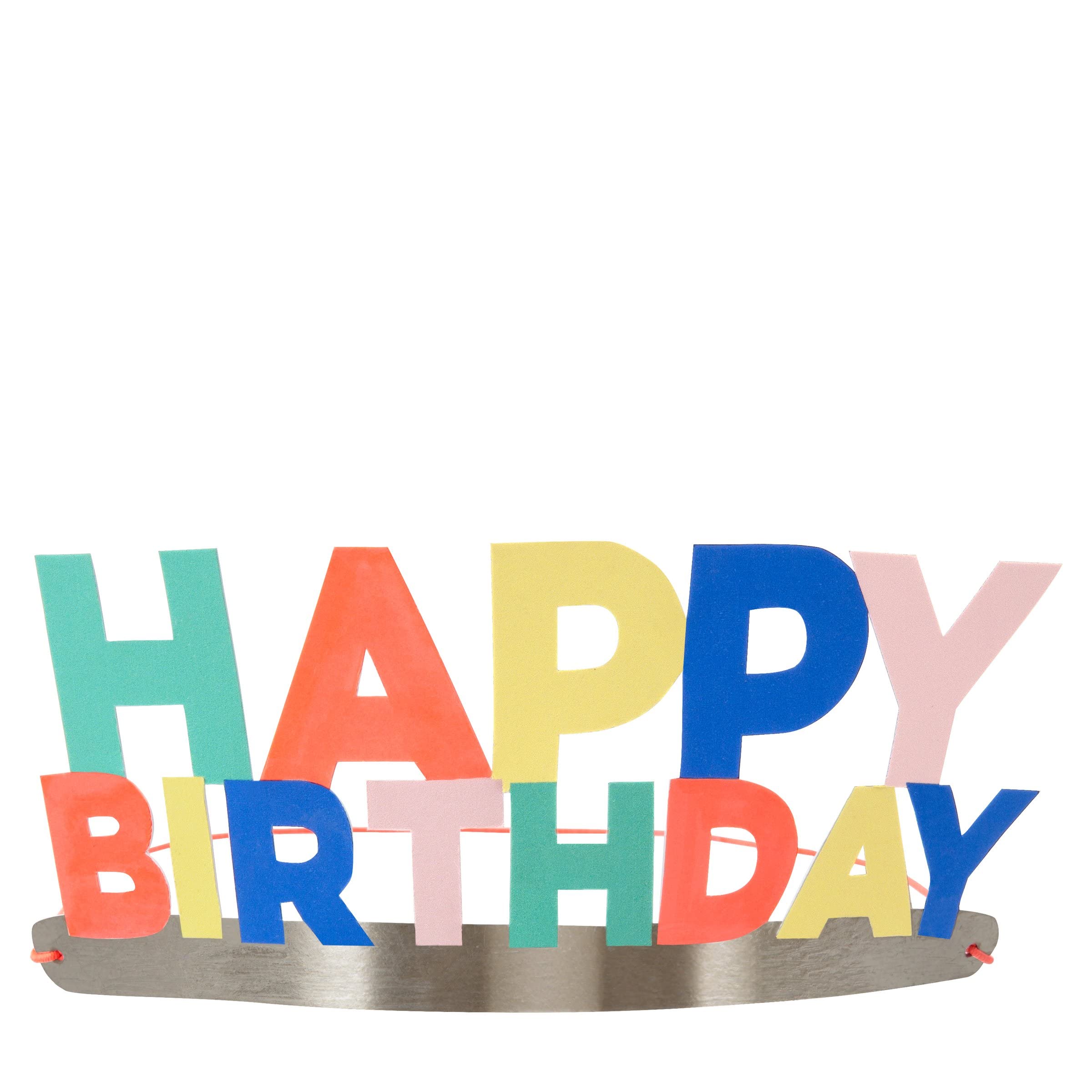Meri Meri Happy Birthday Party Crowns (Pack of 8)