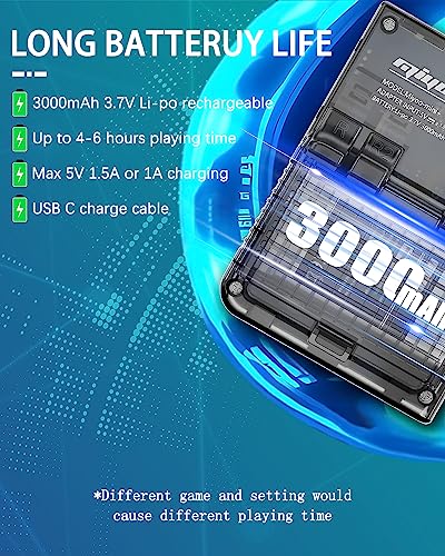 Miyoo Mini Plus Retro Handheld Game Console,Retro Game Emulator Console for Adults and Children,3.5" IPS Screen,64GB TF Card 10,000+ Games,Portable Rechargeable Open Source,Support WiFi (Black)