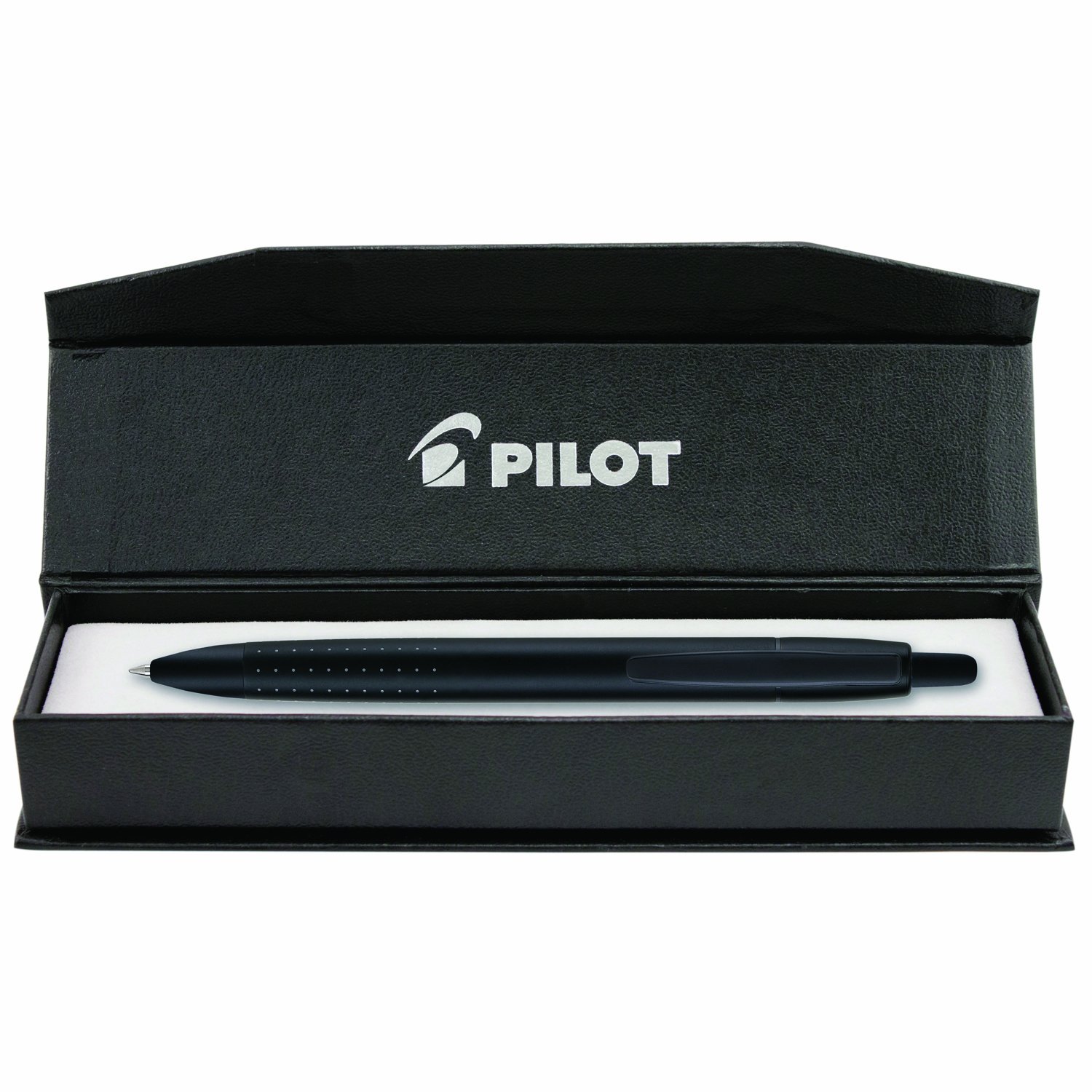 PILOT Axiom Collection Retractable Ballpoint Pen, Matte Black Barrel, Blue Ink, Medium Point (71414)