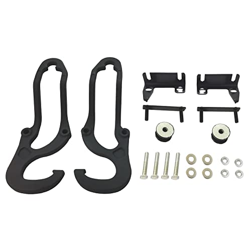 GaeaAuto Front Tow Hooks and Bezel Bracket with Hardware Replacement fit for 2009-2019 Dodge Ram 1500 #82210967 68196982AA