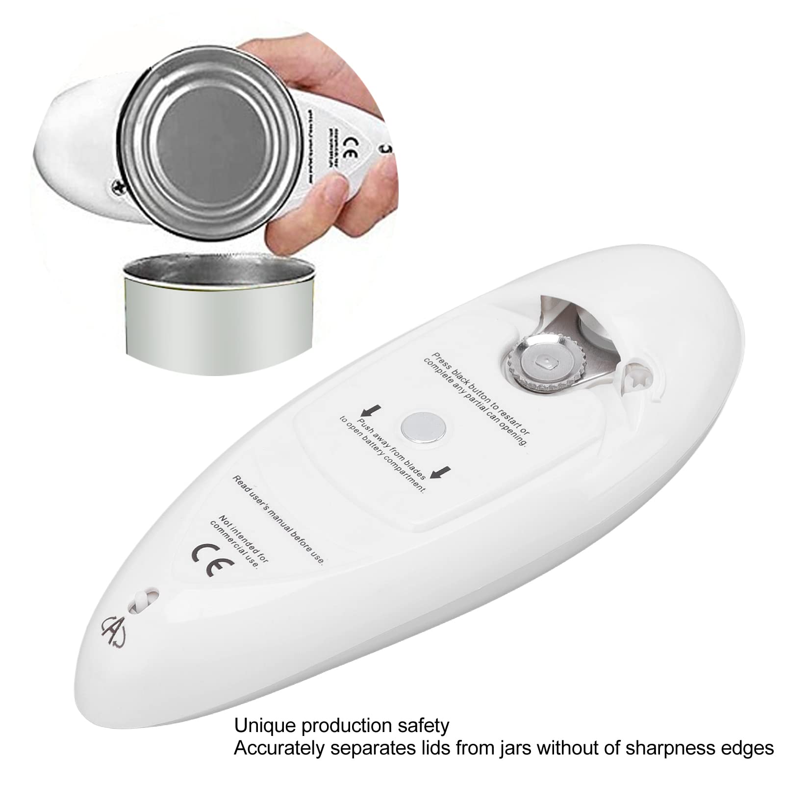CHICIRIS Kitchen Can Opener, Electric Can Opener Kitchen Touch Smooth Light Weight for Cooks Housewives Elderly