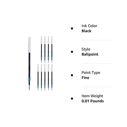 Uni SXR-7 Jetstream Ballpoint Pen Refill - 0.7 mm - Black 10 set