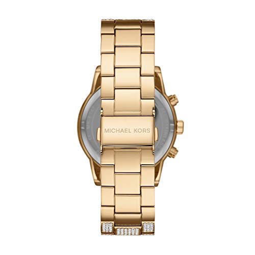 Michael Kors Women's Ritz Quartz Watch with Stainless Steel Strap, Gold, 20 (Model: MK6747)