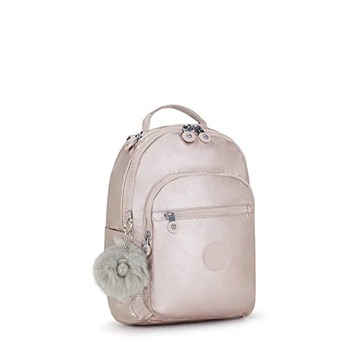 Kipling Seoul Small Metallic Tablet Backpack Metallic Rose
