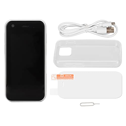 Mini 3G Mobile Phone, 2.5 inches Pocket Cellphone, 1GB RAM and 8GB ROM, Memory Card Expansion, 1580mAh Battery, Unlocked Smartphone for Students, Palm Size(Pearl White)