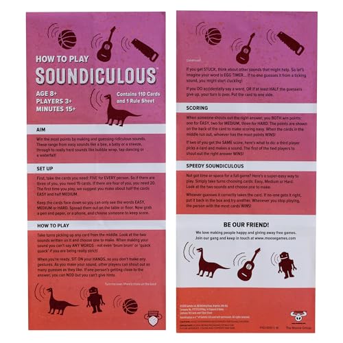 Soundiculous - Moose Games: The Hilarious Pocketsize Party Game of Ridiculous Sounds That Gets The Whole Family Laughing