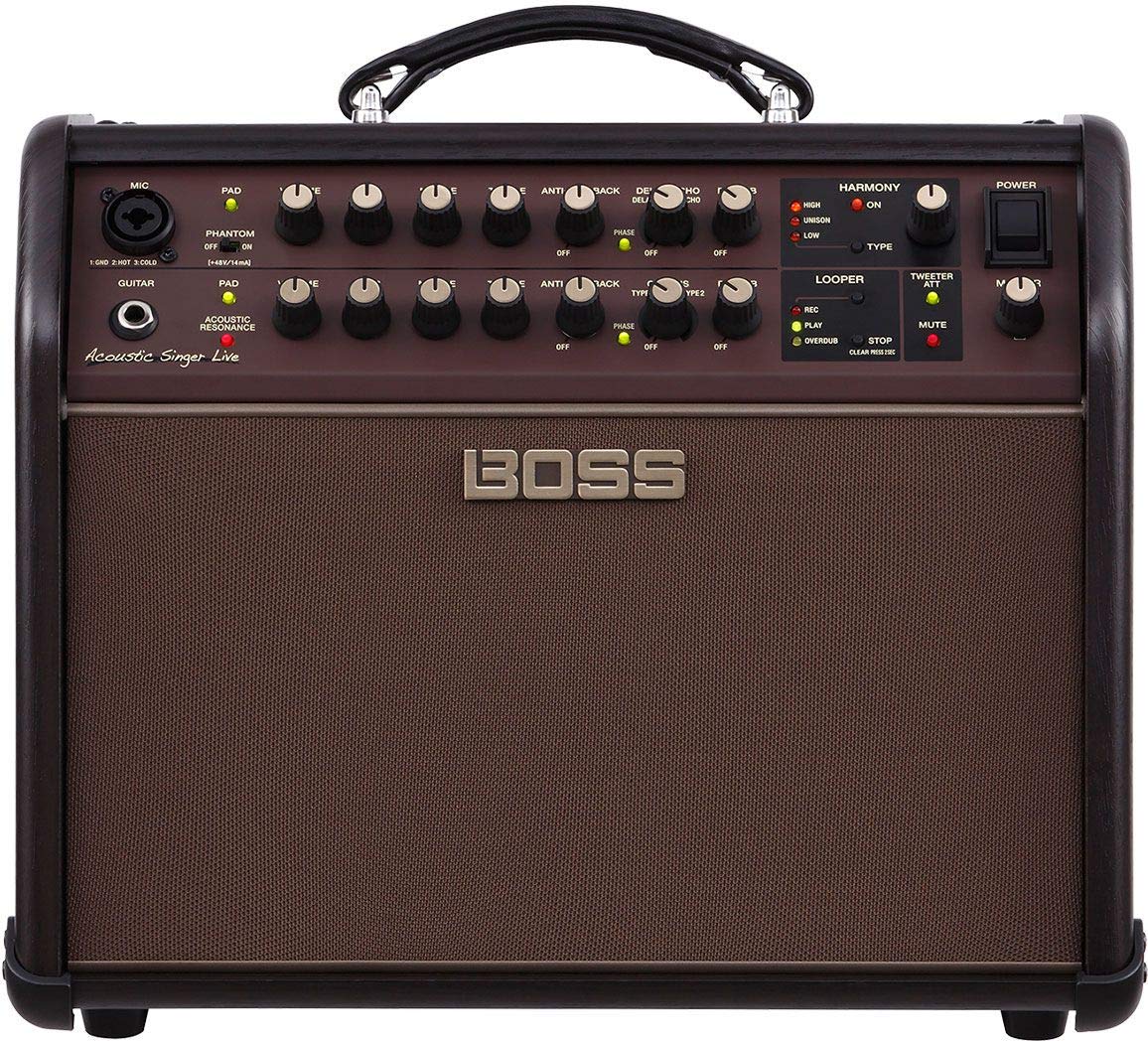 Boss Acoustic Singer Live 60-Watt Bi-Amp Acoustic Combo with FX and Boss FS-6 Dual Foot Switch