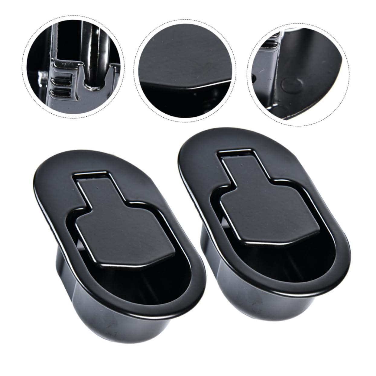 CIYODO 2pcs Versatilen Chair Pull Handle Metal Handle Part Black Lounge Chair Black Recliner Metal Legs for Furniture Recliner Pull Handle Replacement Aluminum Alloy