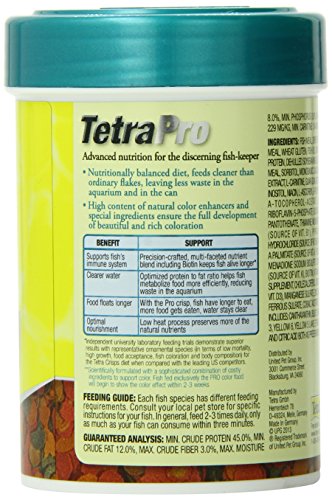 TetraPro Tropical Color Crisps, Fish Food with Natural Color Enhancers