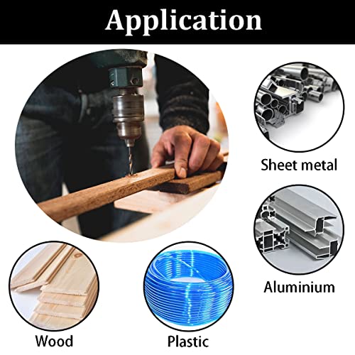 Seamaka 13PCS Hex Shank Titanium Twist Drill Bit Set,1/16"-1/4" High Speed Steel Twist Drill Bit for Wood Plastic Metal O-065