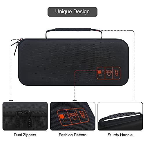 Hard Electronics Organizer, Universal Travel Cable Organizers, Large Electronic Accessories Storage Case Bag for Laptop Adapter, Cord, Charger, Plug, Hard Drive, Earphone, USB Hub, Black