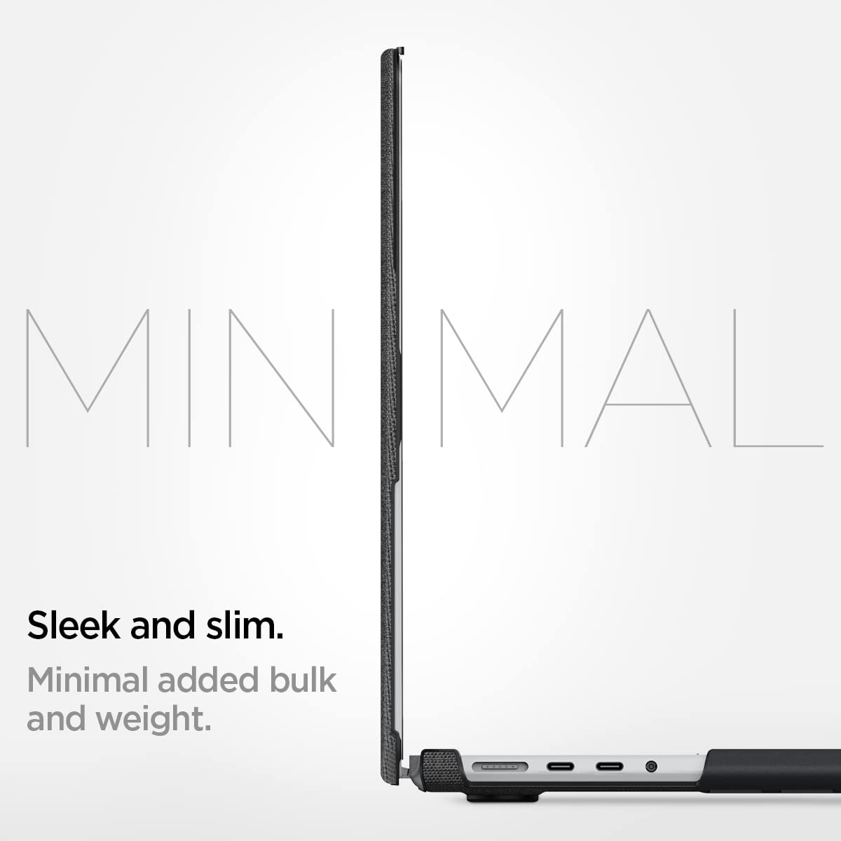 Spigen Urban Fit Designed for MacBook Pro 14 inch Case M4/Pro/Max (2024) M3/M2/M1/Pro/Max (2023-2021) A3112 A3185 A3401 A2918 A2992 A2779 A2442 Premium Knit Fabric Case - Black