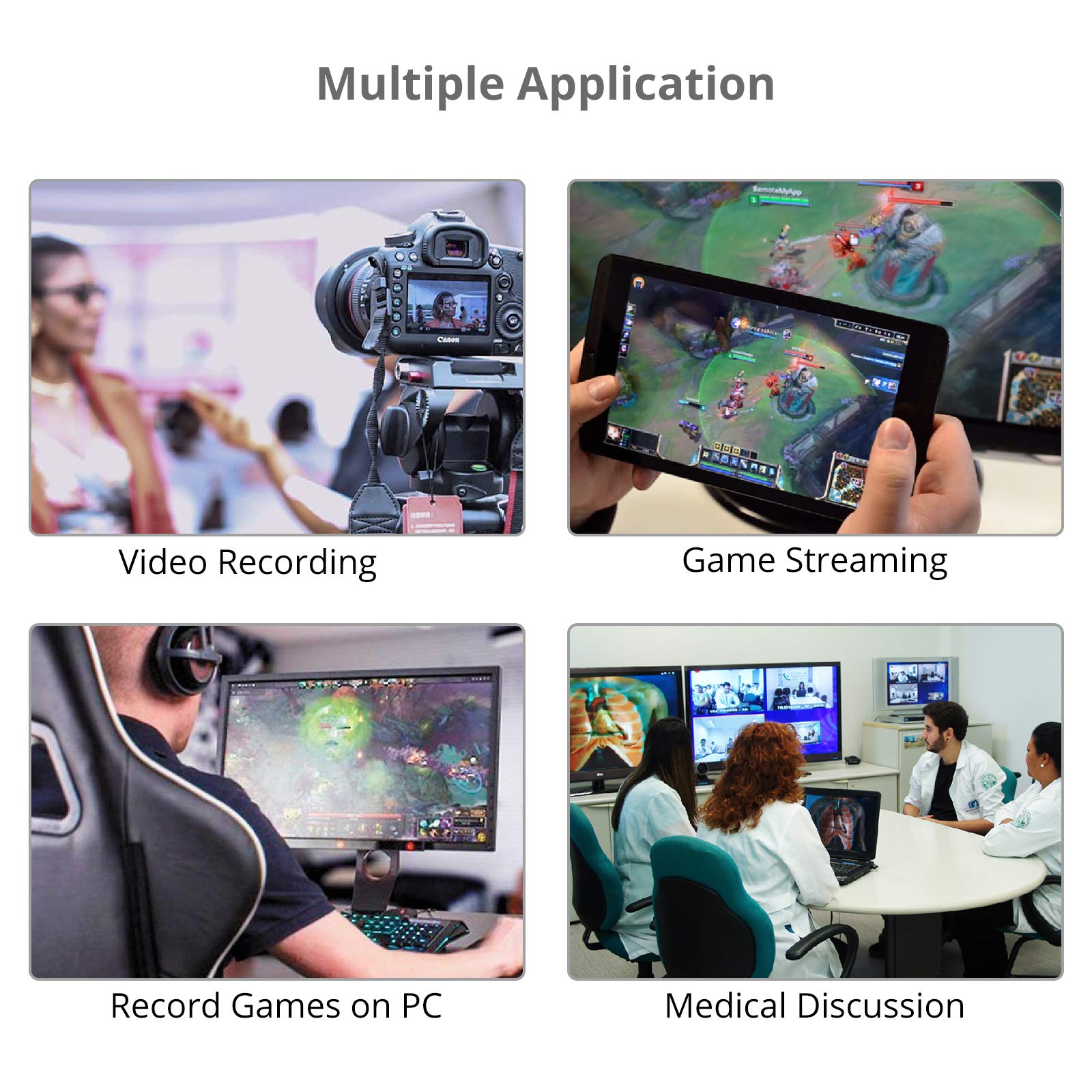 CAMWAY HDMI Game Capture Card USB3.0 Video Capture 1080P HDMI to USB3.0 Live Video Capture Game Capture with HDMI Loop-Out Support HD1080P 60HZ Windows YouTube Twitch for PS3 PS4 Xbox Wii U