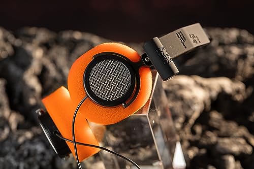 Invent Lord Style Lightweight Earphones Hi-Fi Stereo Earphone Headset Orange ear pad Steel Mesh 3.5mm Jack Classic
