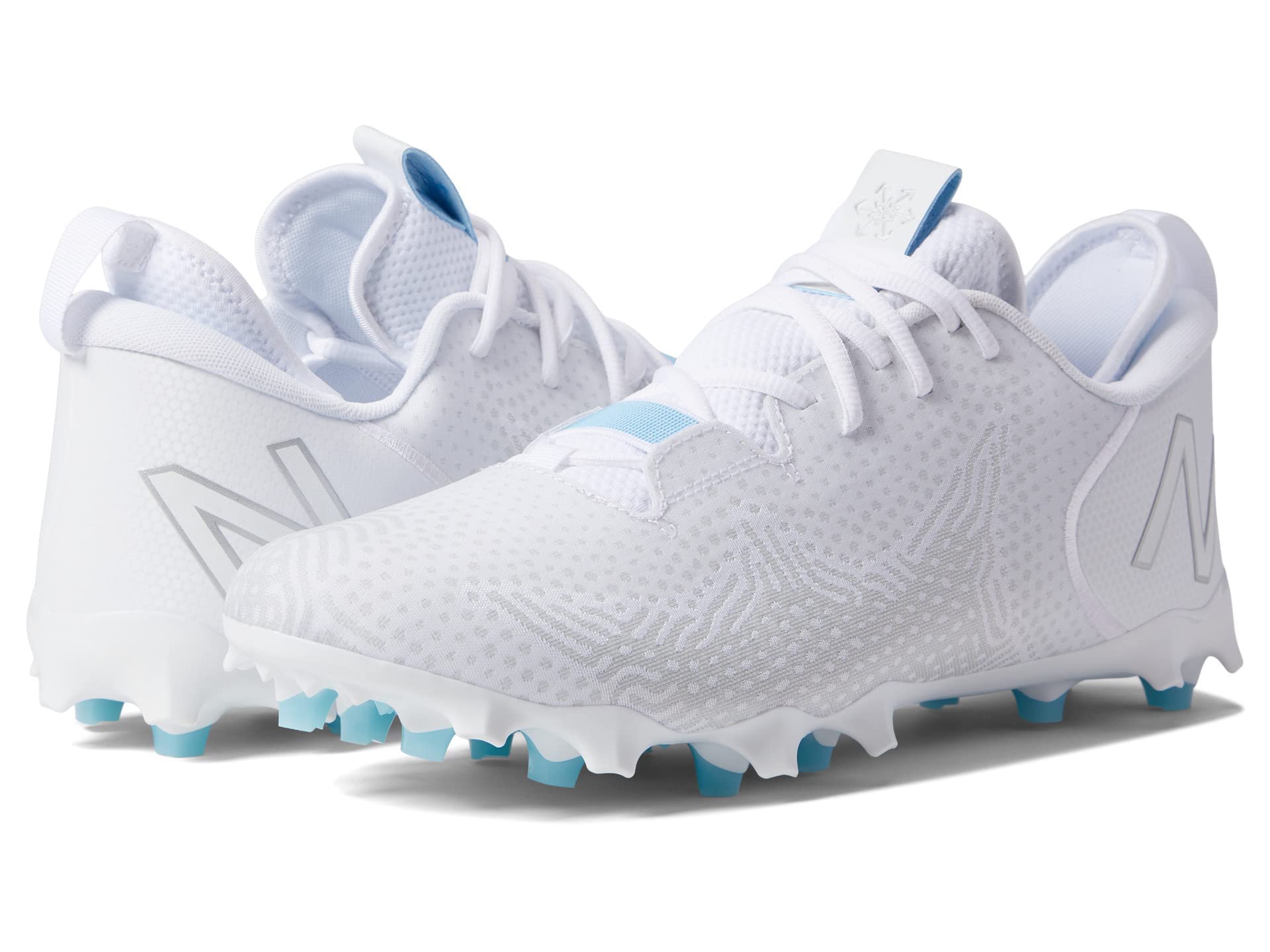 New Balance Men's FreezeLX V3 Low Lacrosse Shoe, White/Grey, 13
