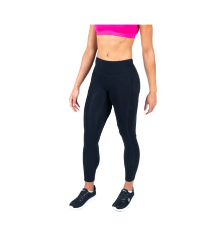 Spalding Women's Legging with Pockets, 28 inch Inseam Black