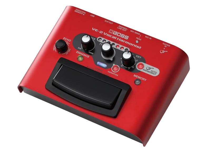 BOSS VE-2 Vocal Echo Pedal for Singing Guitarists | Real-Time Vocal Harmonies and Effects | Create Harmonies with Manual Key Selection | Connect Guitar for Auto Harmony Function | 24 Harmony Types