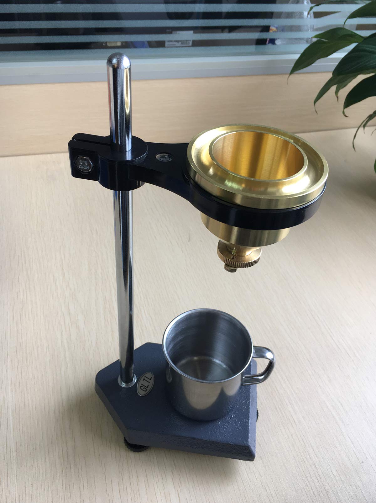 GLTL Paint-4 Liquid Viscosity Test Tool w/Viscometer Flow Cup Viscometer Cup 4# Flow Viscosity Cup Liquid Flow Meter Liquid Viscosity Tester with Base