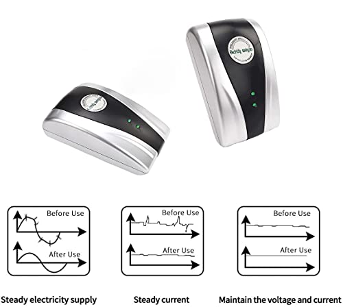 Duvik Power Saver, Energy Saver, Electricity Reducer Power Saving Box US Plug 90V-250V 30KW for Household Office Market 6 Pack, black
