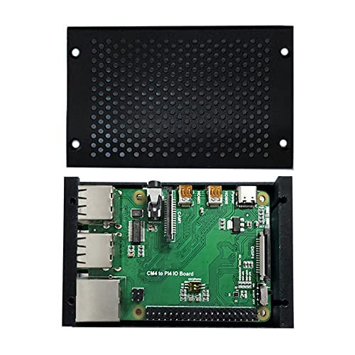 Erhai 1 Set Expansion Board Adapter Expansion Board CM4 to PI4B Adapter Expansion Board +Metal Case+Fan Kit for Raspberry Pie CM4 IO Backplane CM4 to 4B Interface Expansion
