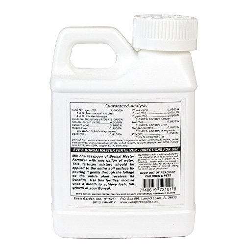Eve's Garden Exclusive Bonsai Master Fertilizer, Exclusive Formula, Safe and Highly Effective Food for Bonsai Trees
