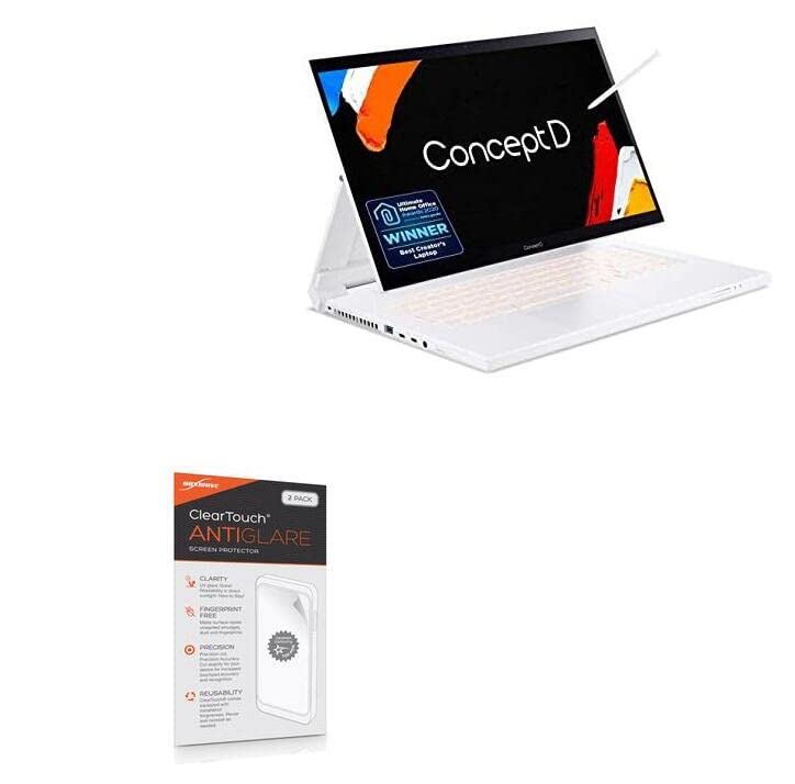 BoxWave Screen Protector Compatible with Acer ConceptD 7 Ezel (CC715-72G) - ClearTouch Anti-Glare (2-Pack), Anti-Fingerprint Matte Film Skin