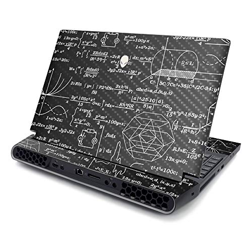 MightySkins Carbon Fiber Skin Compatible with Alienware Area-51M 17" (2019) - Mathematical | Protective, Durable Textured Carbon Fiber Finish | Easy to Apply and Change Style | Made in The USA