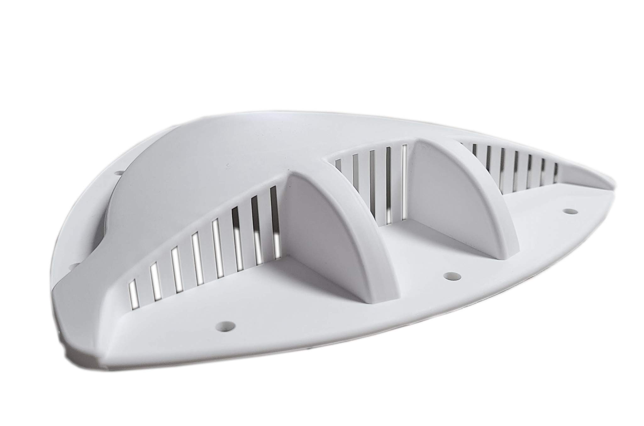 Class A Customs | RV ATV Cycle Truck Cargo Work Trailer Side Air Vents | Two Pack | White | High Tech/Arrow Design