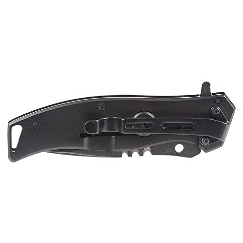 Klein Tools 44228 Electrician's Pocket Knife with Stainless Steel Blade, Perfect for Splitting Cable, Stripping Wire and Everyday Tasks, Black