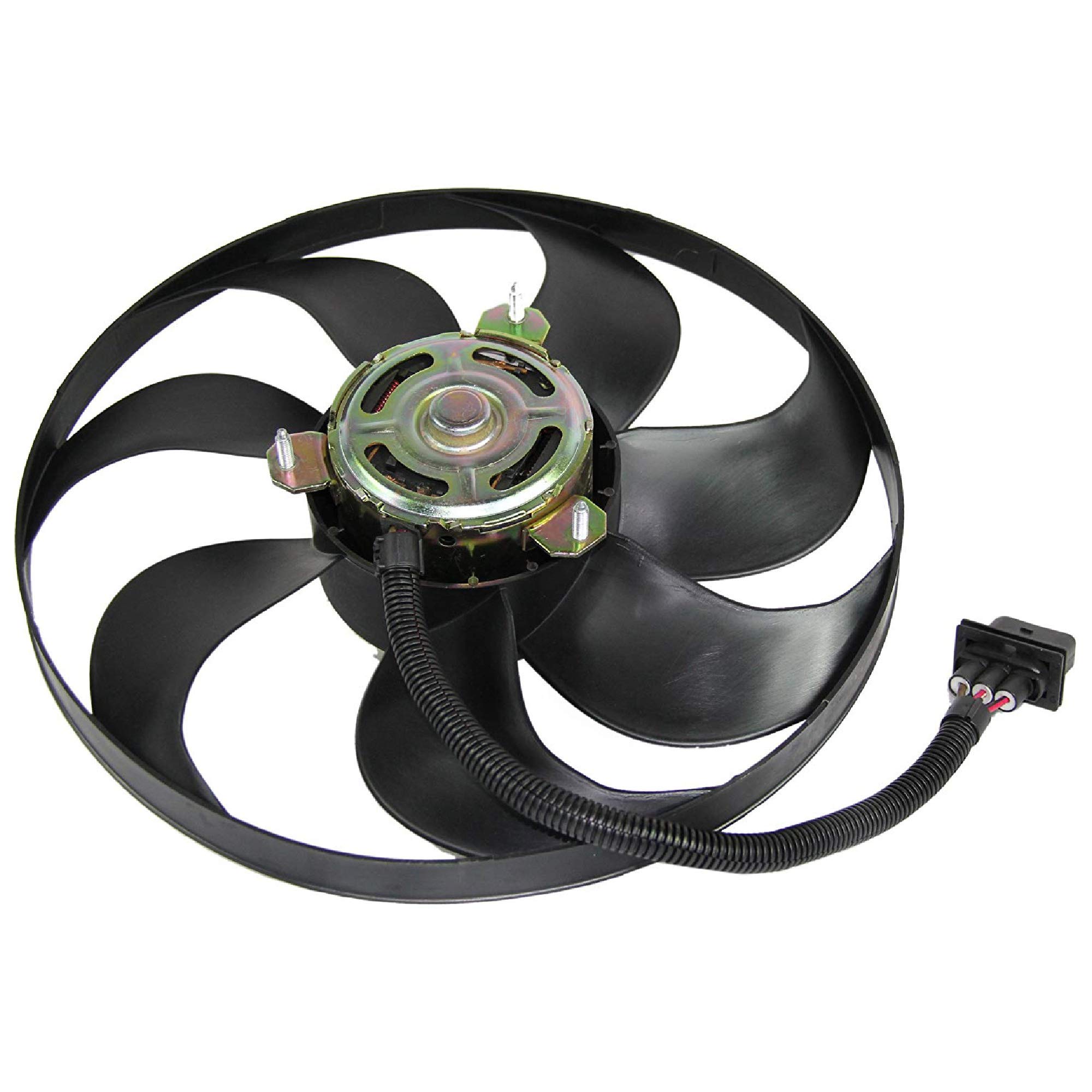 BOXI Left Driver Side Radiator Cooling Fan Fits for Volkswagen Beetle 1998 1999 2000 2001 2002 2003 2004 2005 2006 (Replaces 6X0959455C 6X0 959 455 C)
