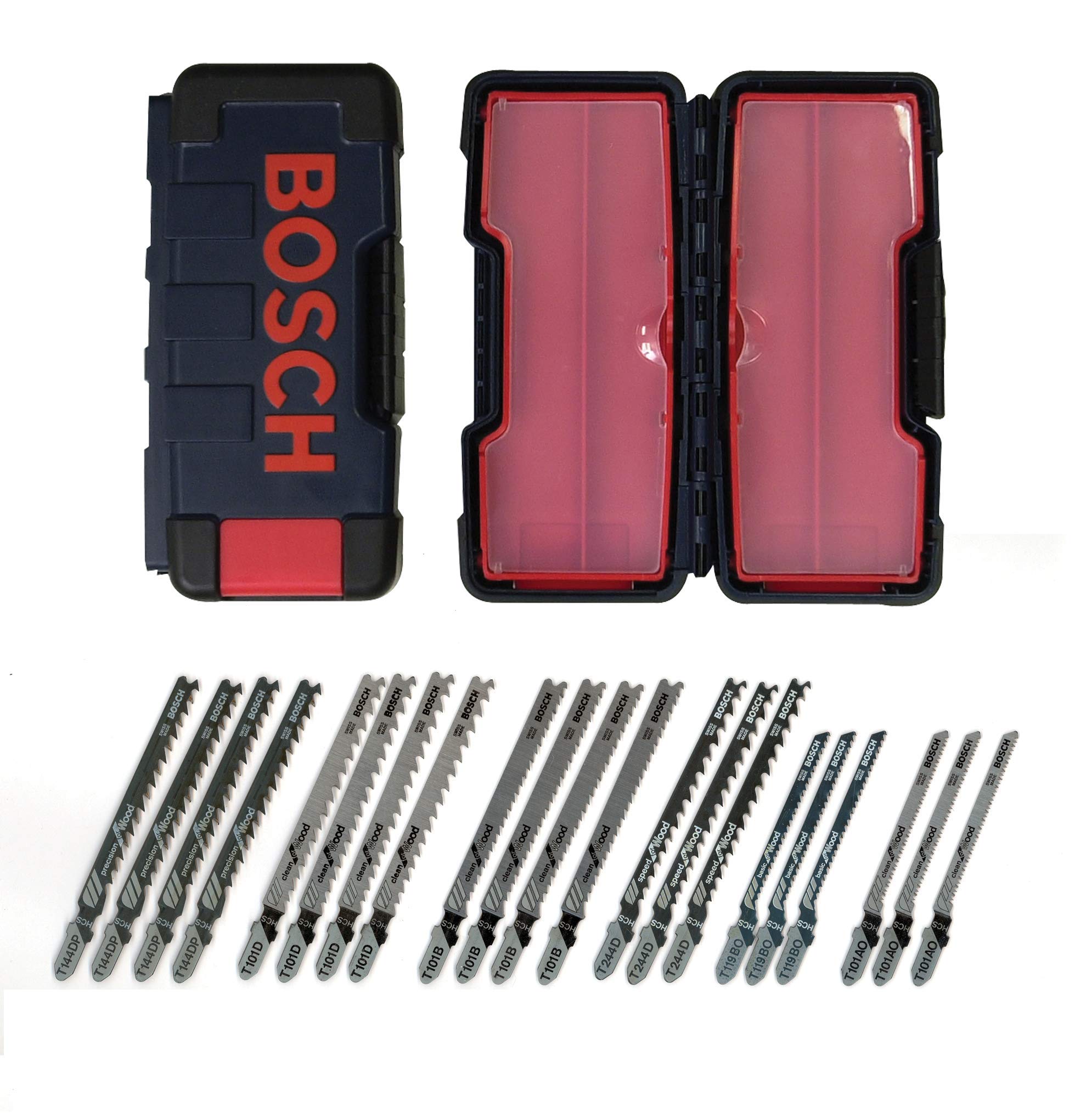 BOSCH TW21HC 21-Piece T-Shank Woodworking Jig Saw Blade Set