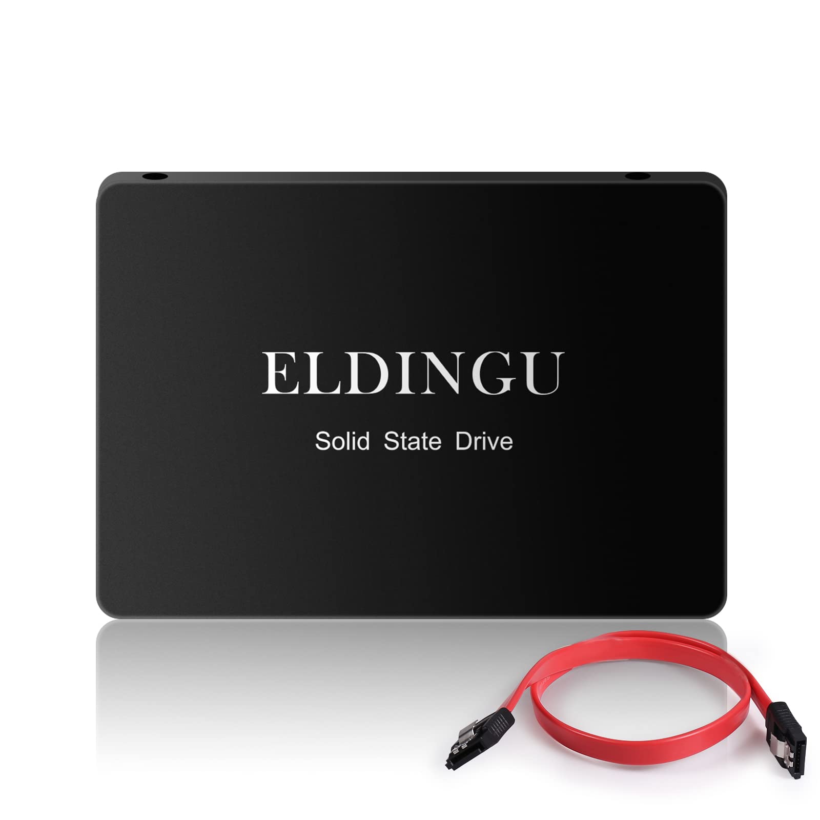 Eldingu SSD 256GB 2.5″ SATA III 6Gb/s 3D NAND Internal Solid State Drive with Sata Cable Up to 520Mb/s for Laptop and Pc H660 (Black 256gb)