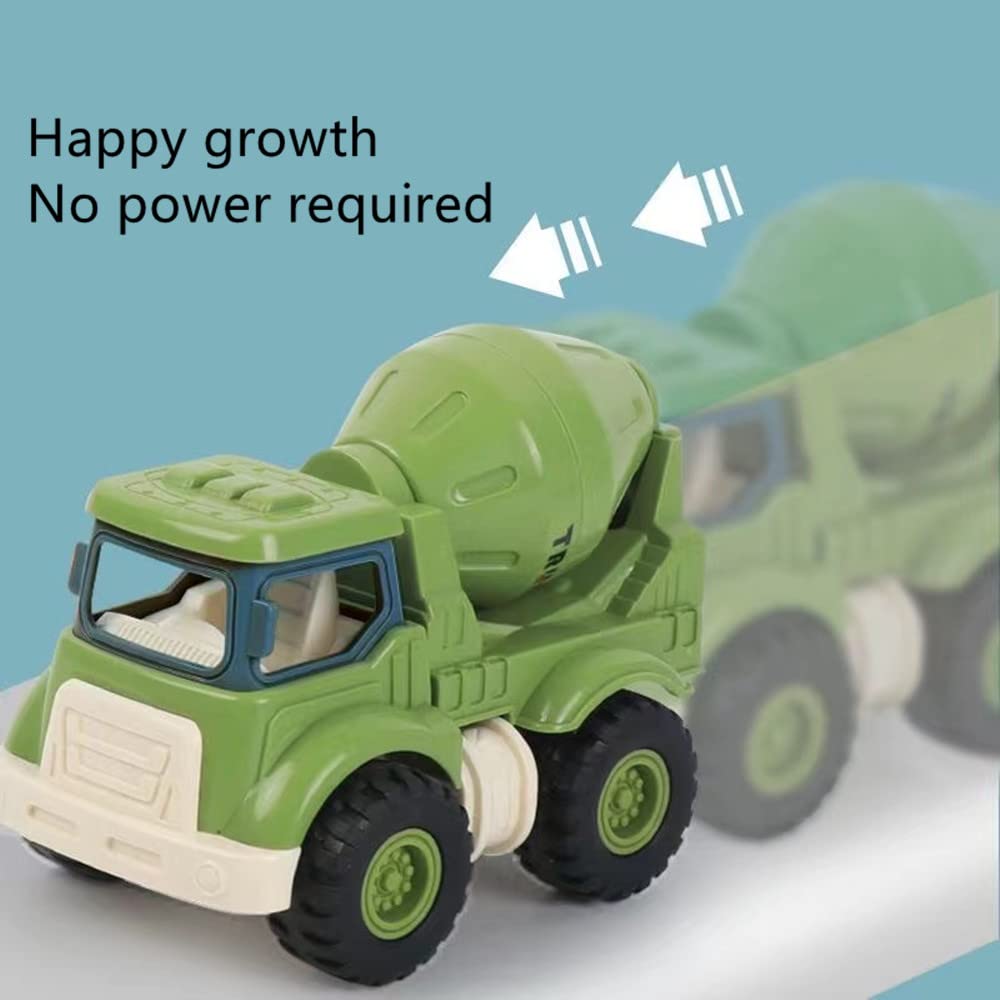 Construction Vehicle Toys Plastic Construction Excavator Tractor Dump Truck Play Cars Toy Trucks for Boys(4 Packs)